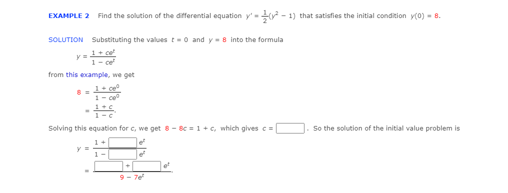 Solved EXAMPLE 2 Find the solution of the differential | Chegg.com