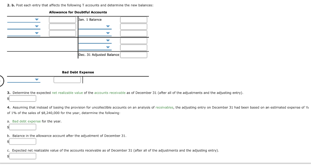 Solved Allowance method entries The following transactions | Chegg.com