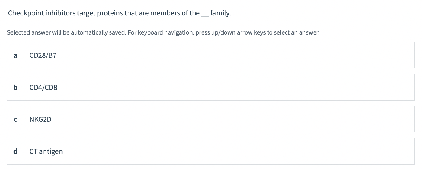Solved Checkpoint inhibitors target proteins that are | Chegg.com