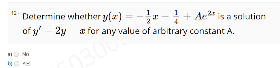 Solved 11 - Determine whether y(x) = 2e-2 + xe-X is a | Chegg.com