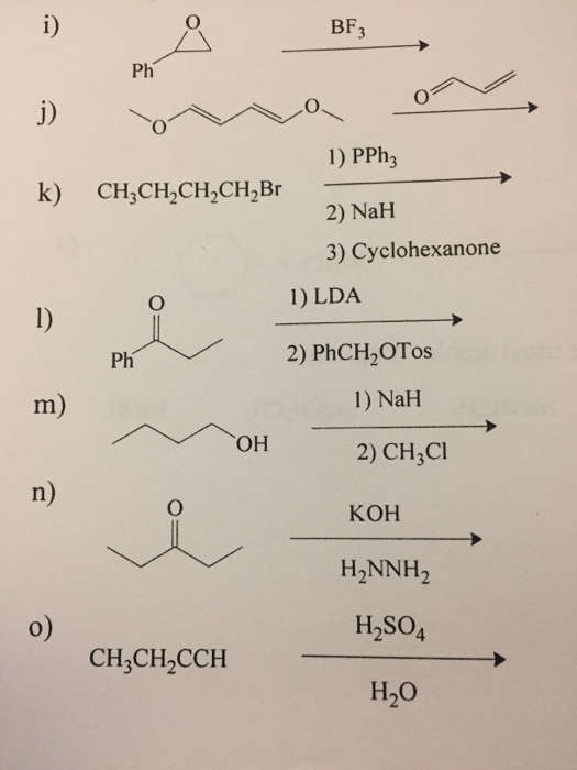 Solved BF Ph 1) PPh3 k) CH3CH2CH2CH2Br 2) NaH 3) | Chegg.com