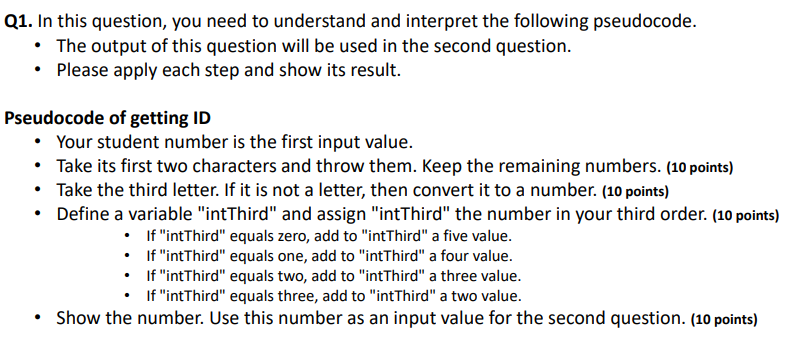 Solved Q1. In this question, you need to understand and | Chegg.com
