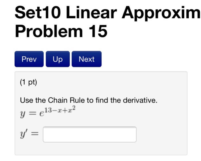Solved Set10 Linear Approximation Problem 13 Prev Up Next 1227