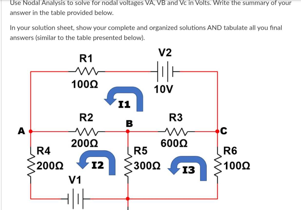 Solved Use Nodal Analysis to solve for nodal voltages VA, VB | Chegg.com