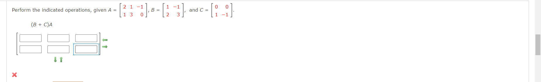 Solved Perform the indicated operations, given | Chegg.com