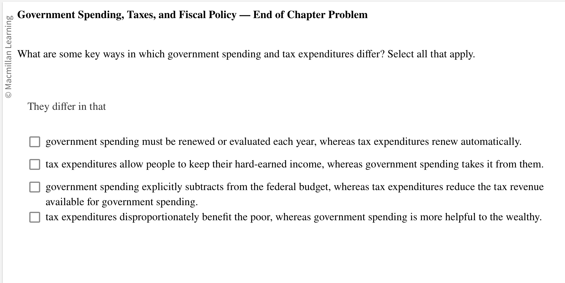 Solved Government Spending, Taxes, and Fiscal Policy — ﻿End | Chegg.com