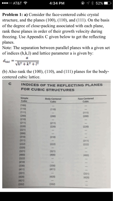 Solved Consider the face-centered cubic crystal structure, | Chegg.com