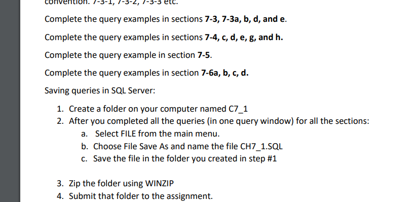 Solved conven -3-2, Complete the query examples in sections | Chegg.com