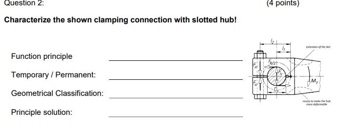 Solved Characterize the shown clamping connection with | Chegg.com