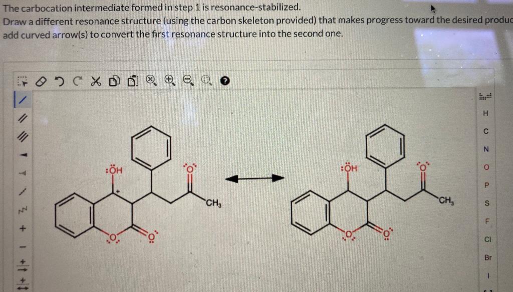 Solved The carbocation intermediate formed in step 1 is | Chegg.com