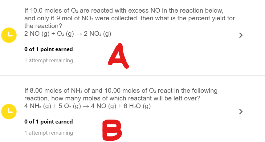 Solved If 10.0 moles of O2 are reacted with excess NO in the | Chegg.com