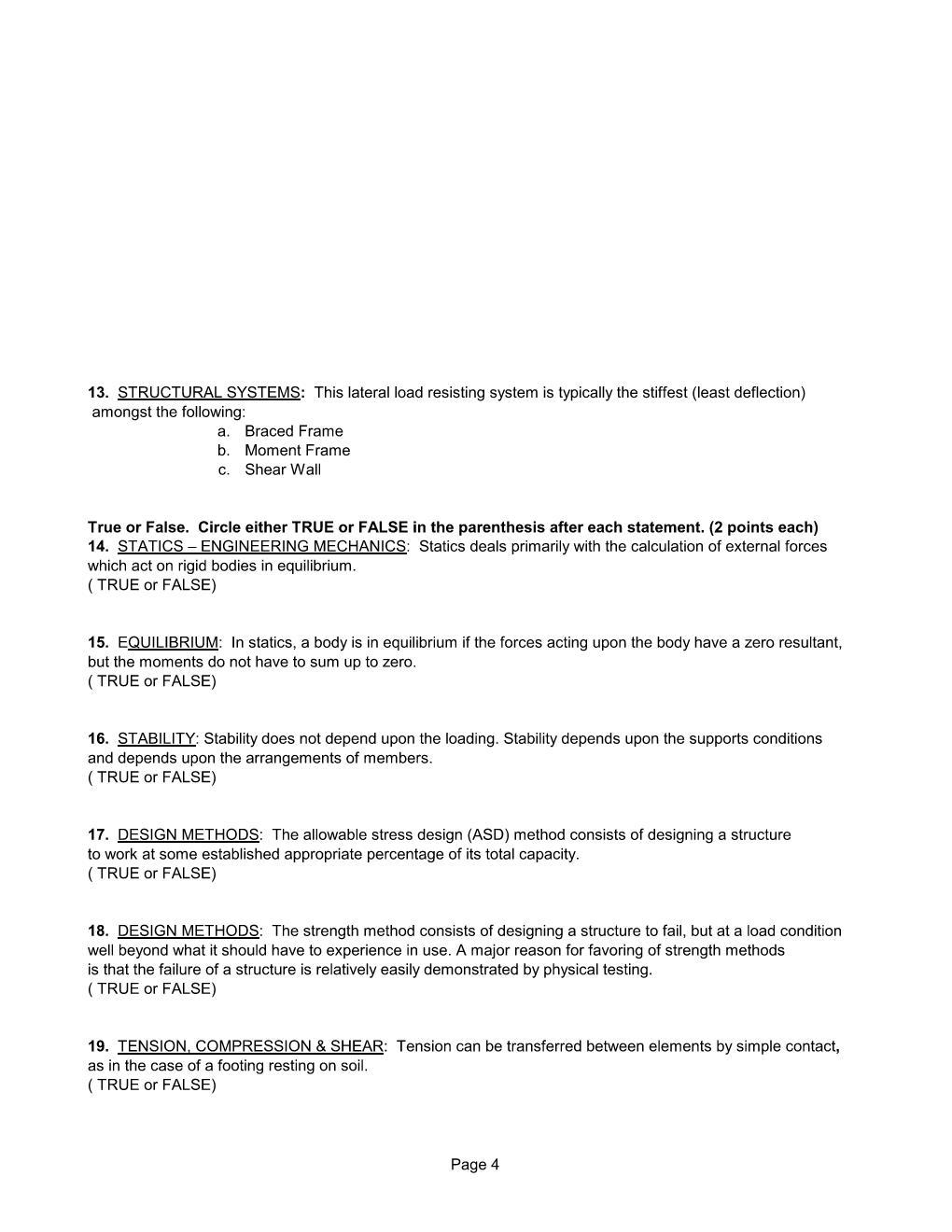 Solved 13. STRUCTURAL SYSTEMS: This lateral load resisting | Chegg.com