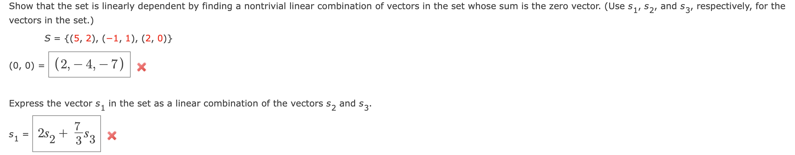 Solved Write each vector as a linear combination of the | Chegg.com