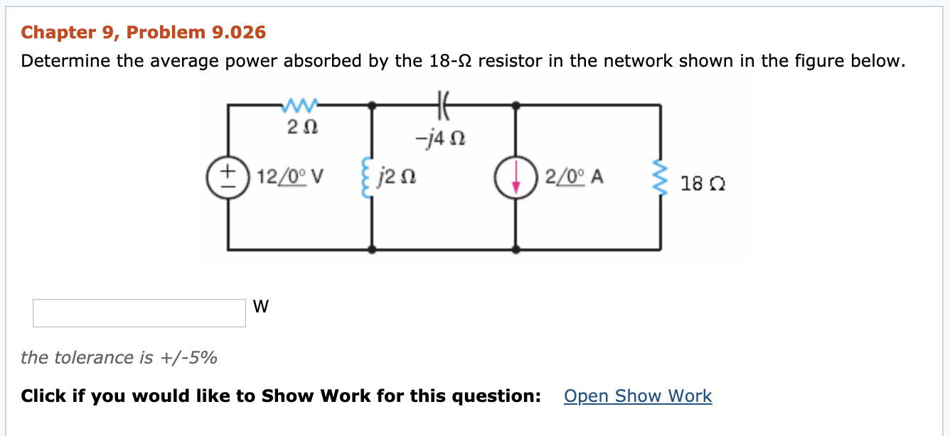 Solved Chapter 9, Problem 9.026 Determine the average power | Chegg.com