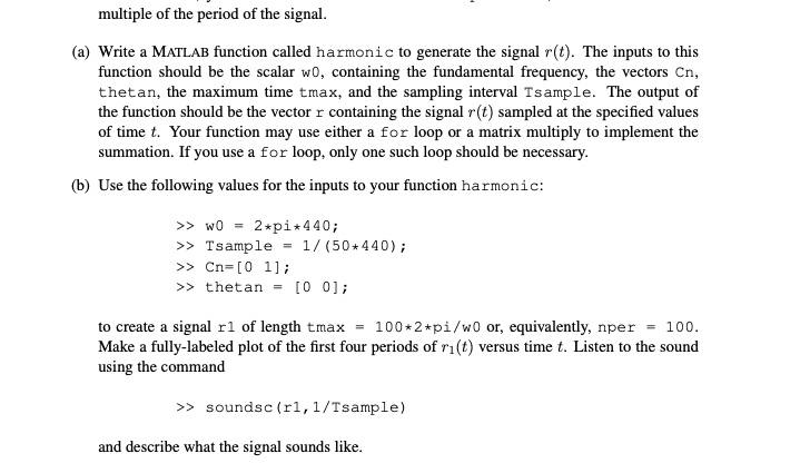 Solved 3.4 Periodic signals It is possible to generate | Chegg.com