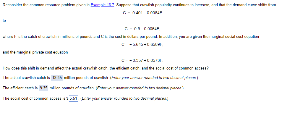 Reconsider the common resource problem given in | Chegg.com