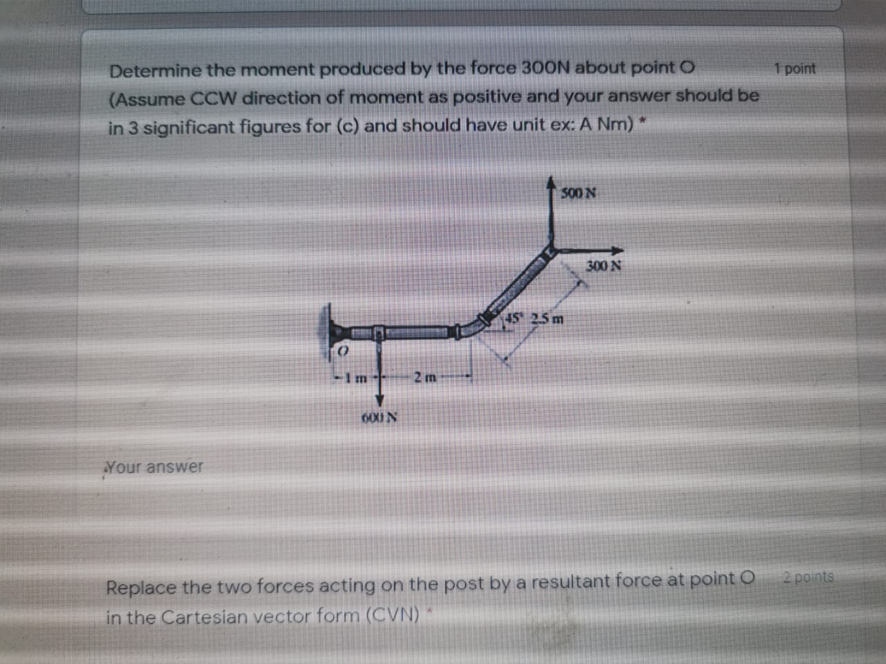 Solved Determine the moment produced by the force 300N about | Chegg.com