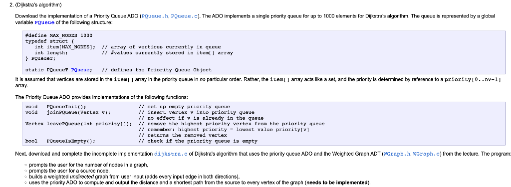 variable PQueue of the following structure: array. | Chegg.com