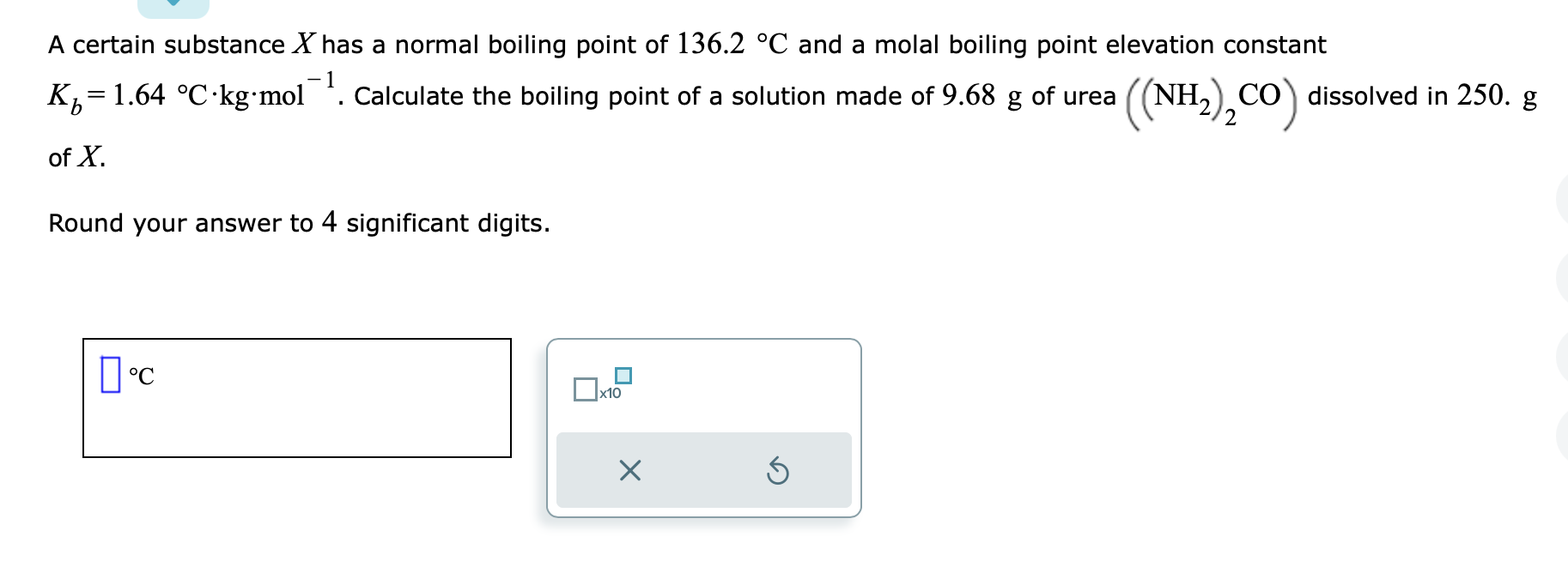 Solved A certain substance X has a normal boiling point of | Chegg.com