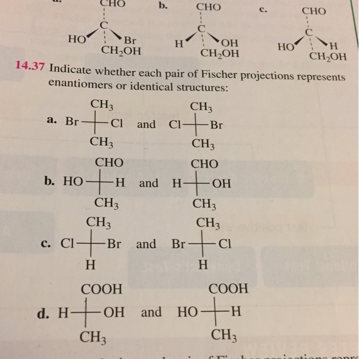 Solved CHO CHO C. CHO CH2OH CH3OH CH2OH 14.37 Indicate | Chegg.com