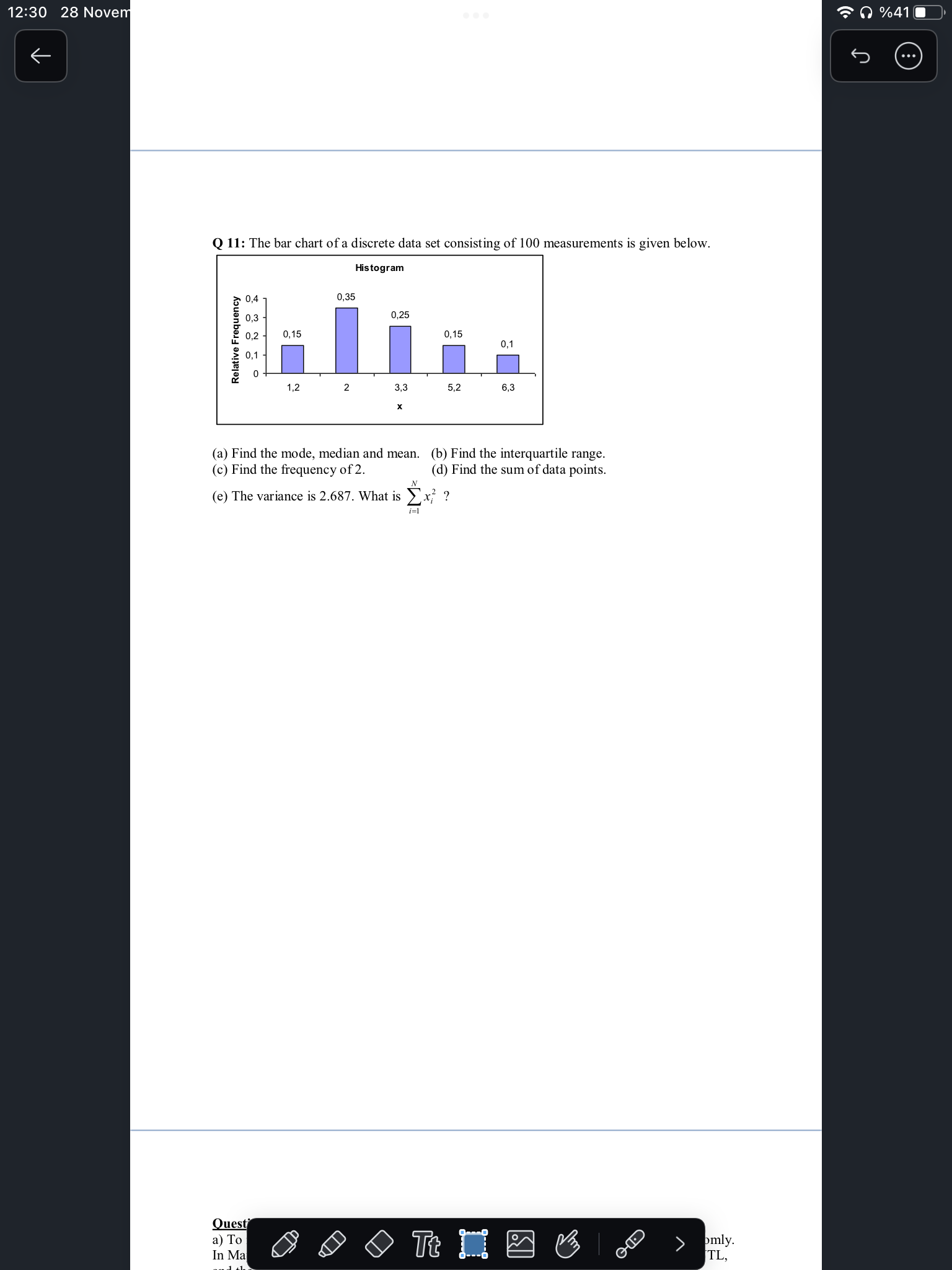 Solved d) If σ=2, and if the two numbers and are added to | Chegg.com