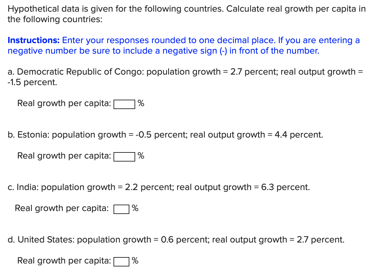 Solved Hypothetical data is given for the following | Chegg.com