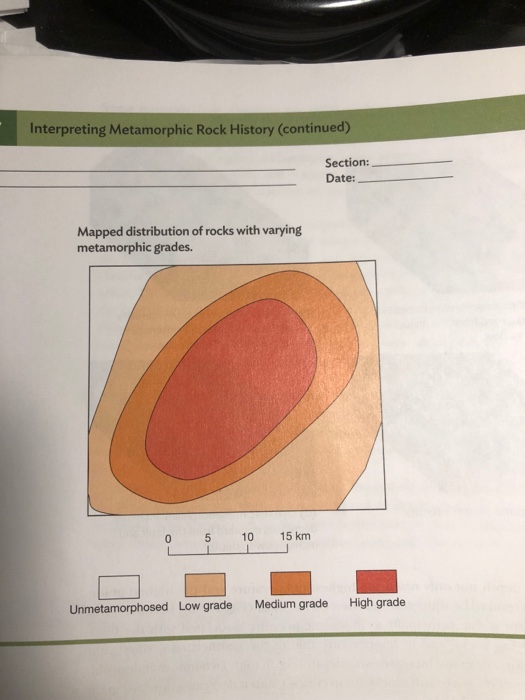 Solved Interpreting Metamorphic Rock History (continued) | Chegg.com