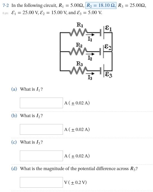 Solved In the following circuit, 𝑅1=5.00ΩR1=5.00Ω, | Chegg.com