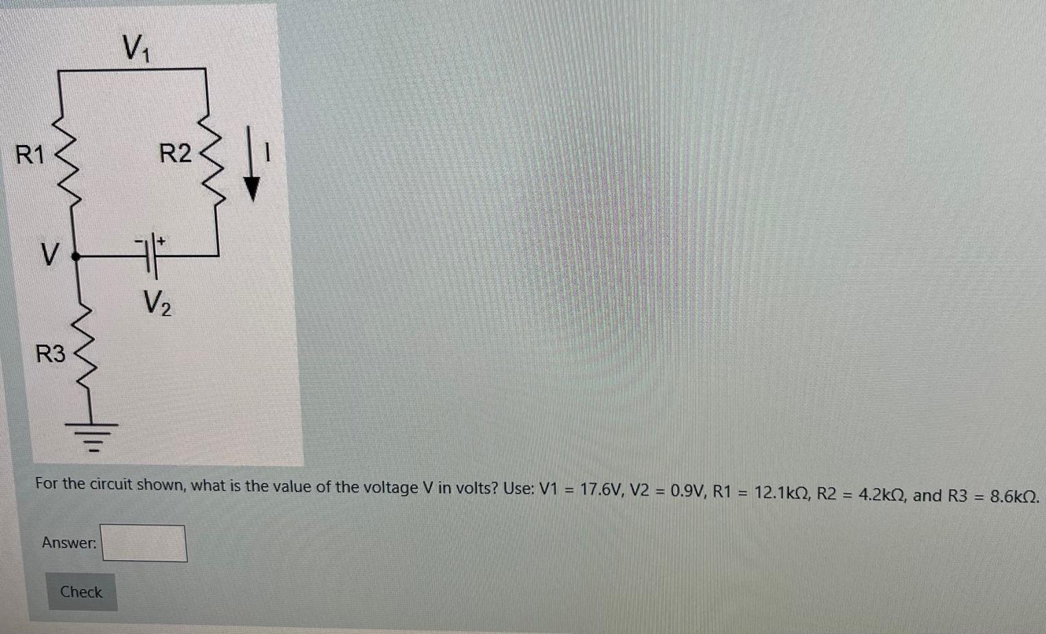 [Solved]: For the circuit shown, what is the value of the