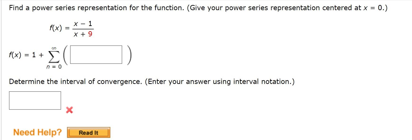Solved Express the function as the sum of a power series by | Chegg.com