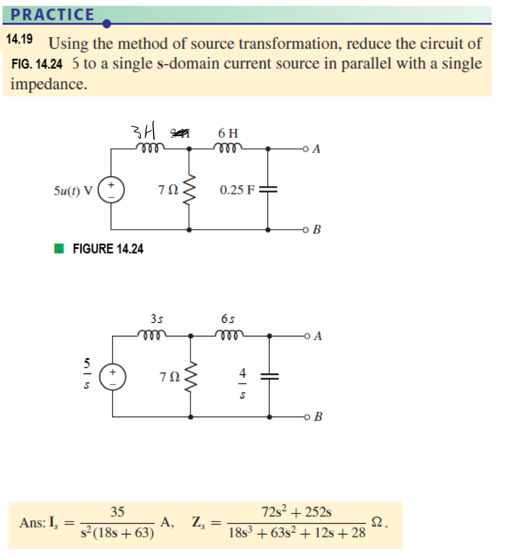 Solved 14.19 Using the method of source transformation, | Chegg.com