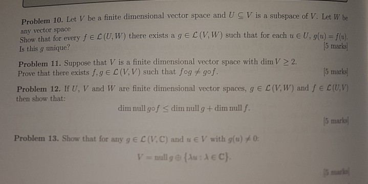 Solved in Let V be a finite dimensional vector space and U | Chegg.com