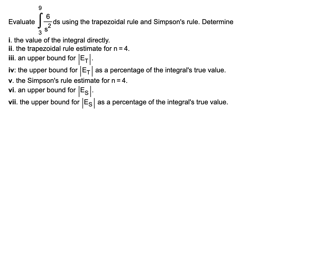 Solved Evaluate using th trapezoidal rule and Simpson's | Chegg.com
