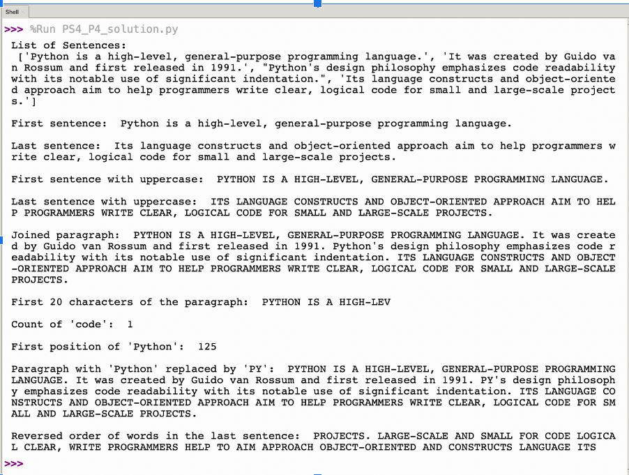 Solved write a code that produces this output Shell SRun | Chegg.com