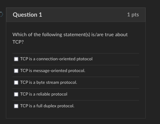 Solved Question 1 1 pts Which of the following statement(s) | Chegg.com