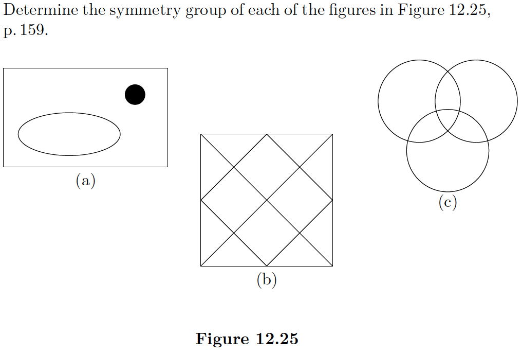 Solved Determine the symmetry group of each of the figures | Chegg.com