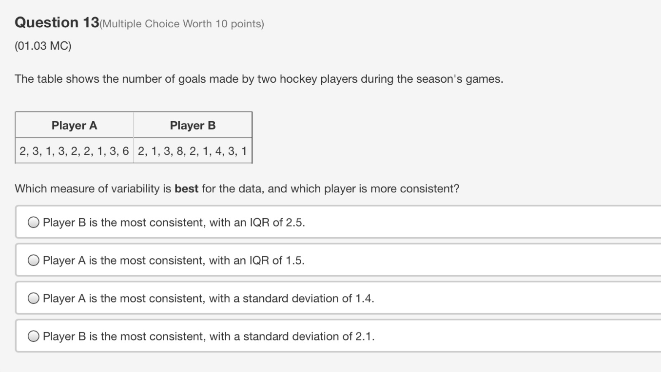 Solved Question 12(Multiple Choice Worth 10 points) (01.02 | Chegg.com