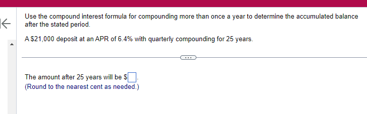 Solved Use the compound interest formula for compounding | Chegg.com