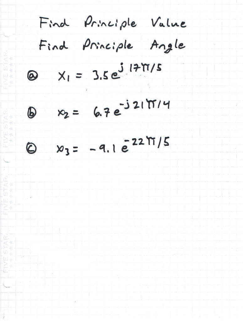 Solved Find Principle Value 仜. | Chegg.com