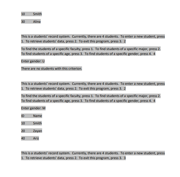 Solved 4. This exercise is on storing and managing students' | Chegg.com