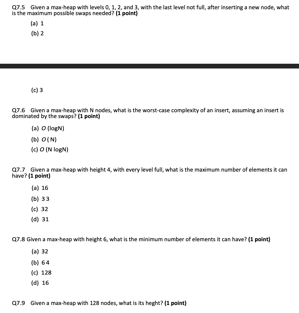 Solved c++ ANSWER ALL OF THEM ONLYYYY IF CORRECT I WILL | Chegg.com