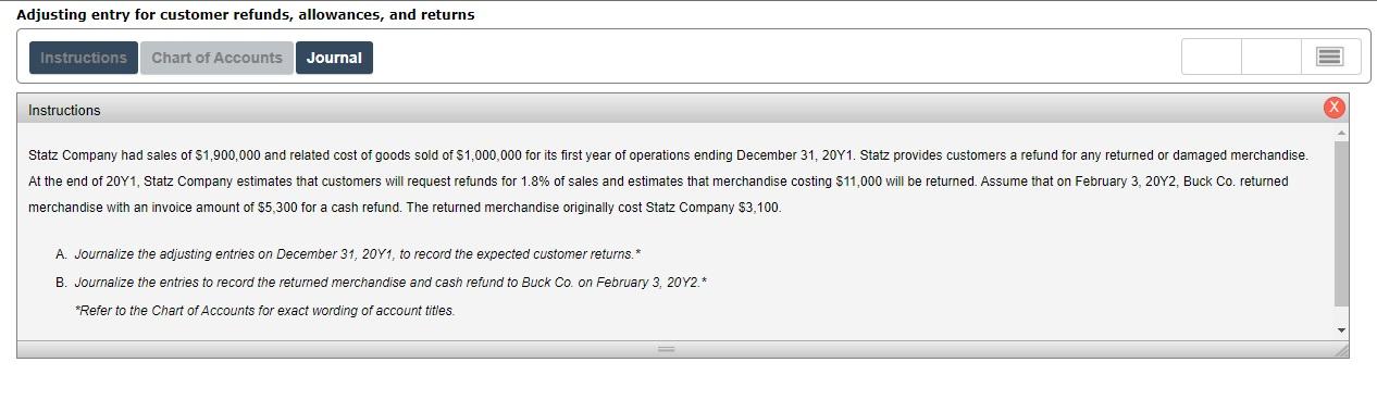 Solved Adjusting entry for customer refunds, allowances, and | Chegg.com