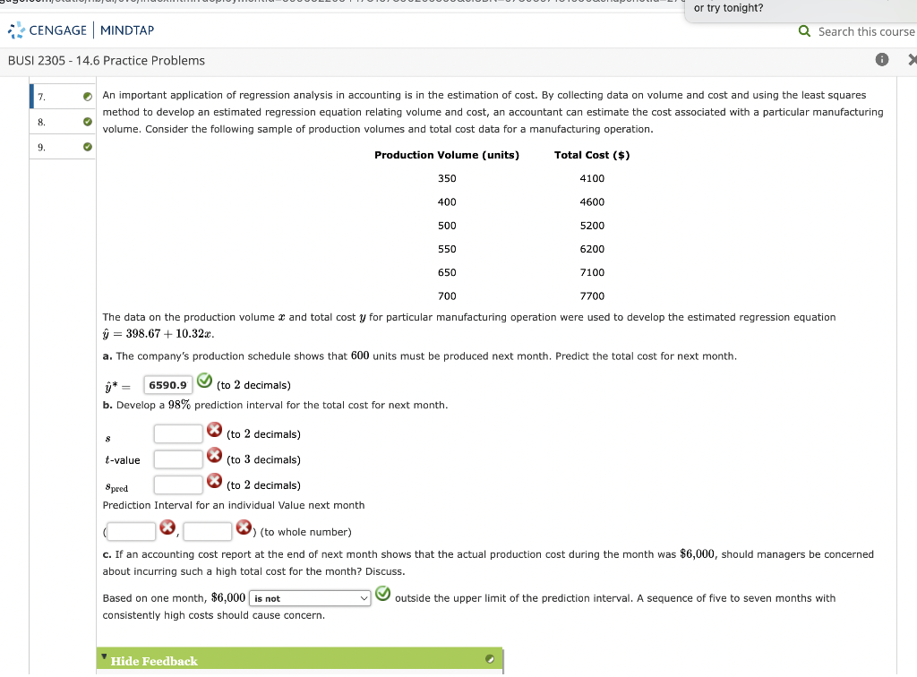 Solved or try tonight? CENGAGE MINDTAP Q Search this course | Chegg.com