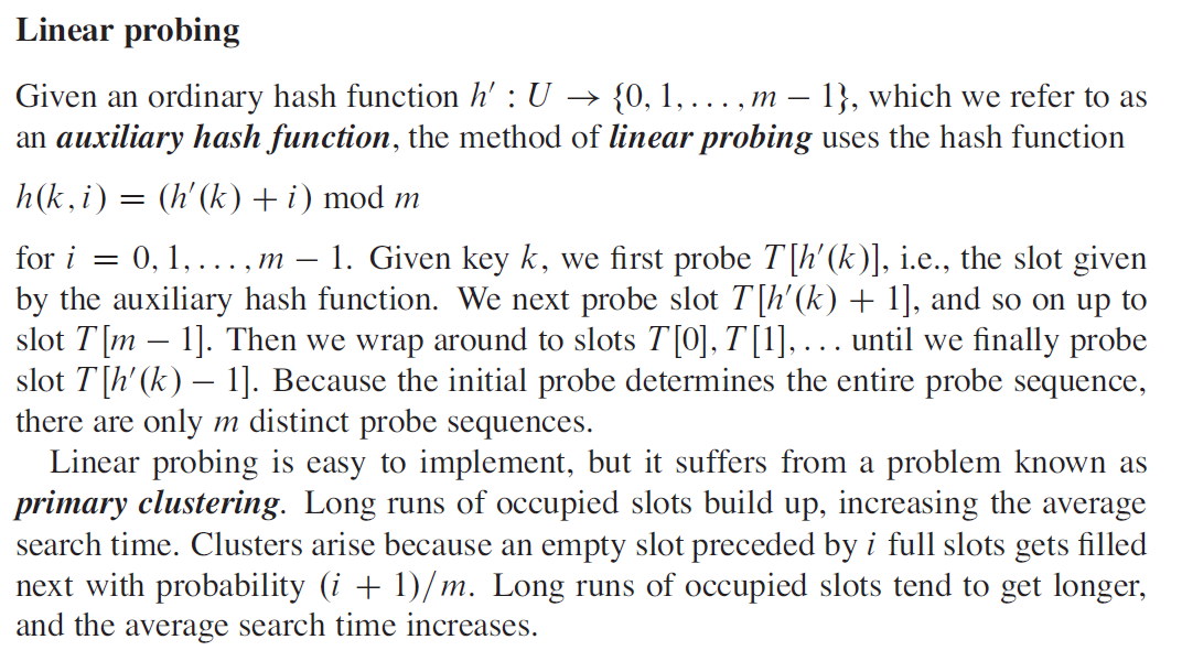 Solved [20%] Implement a hash table class in Java. (a) The | Chegg.com