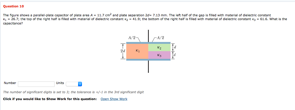 Solved Question 10 The figure shows a parallel-plate | Chegg.com