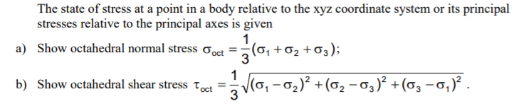 Solved The state of stress at a point in a body relative to | Chegg.com