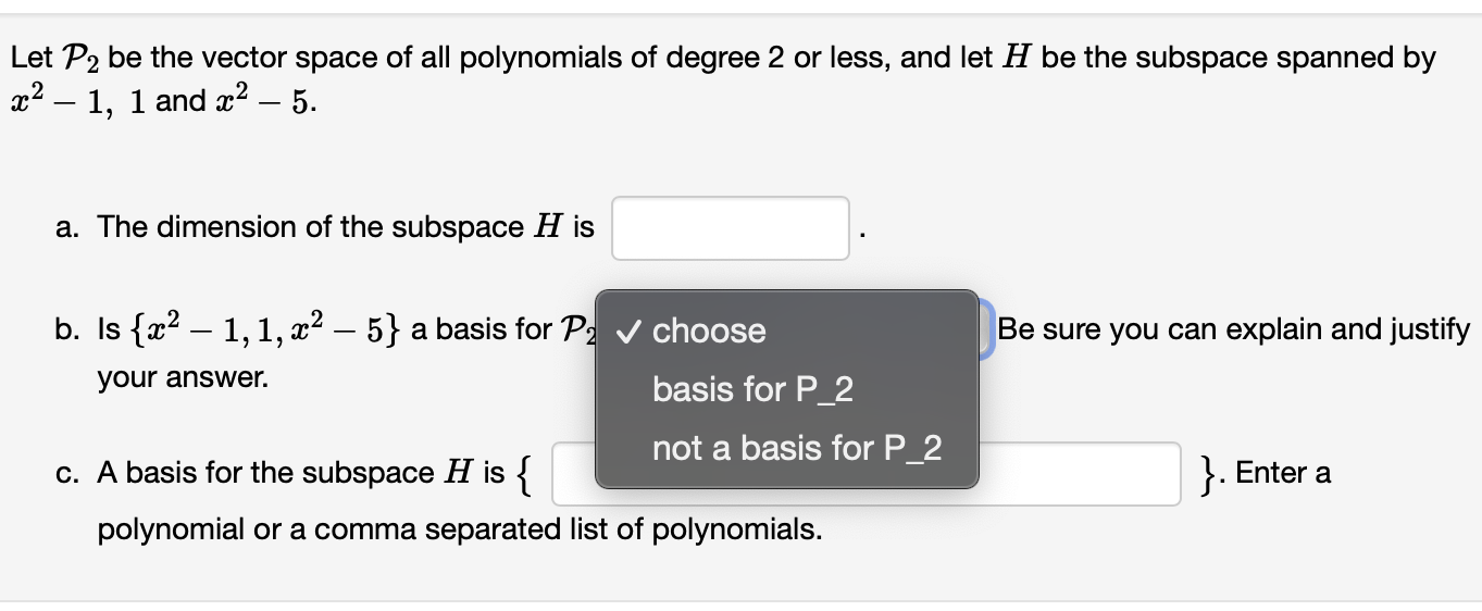 Solved Let P2 be the vector space of all polynomials of | Chegg.com