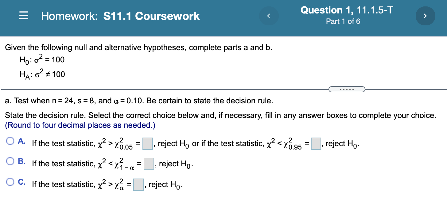 Solved = Homework: S11.1 Coursework Question 1, 11.1.5-T | Chegg.com