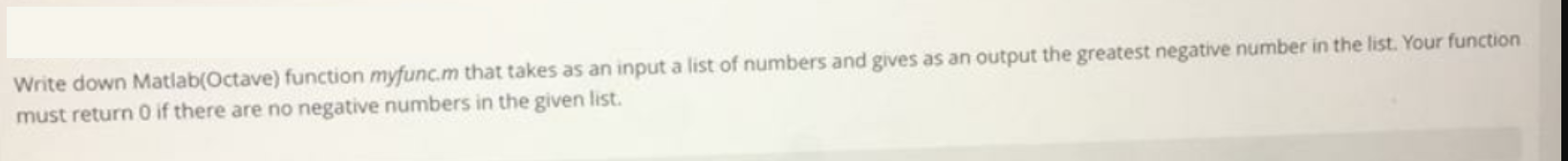 Solved Write down Matlab(Octave) function myfunc.m that | Chegg.com