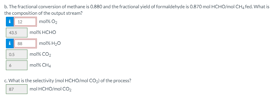 Solved Methane and oxygen react in the presence of a | Chegg.com